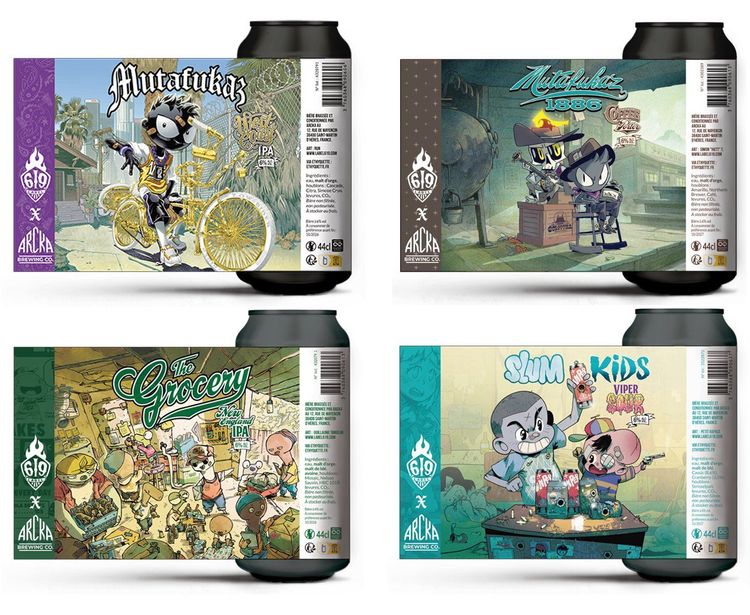 Quatre bières aux couleurs du Label 619 à retrouver à la brasserie Arcka